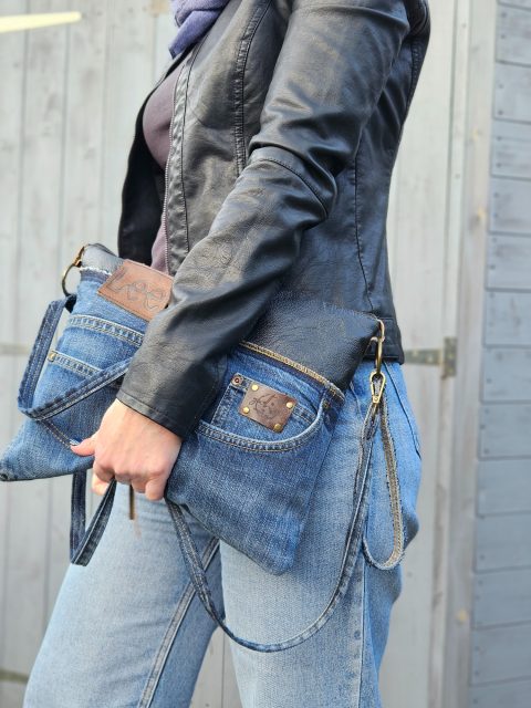 Unique Handmade Upcycled Denim Bags by Gabus81